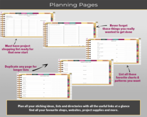 Yellow Digital Stitching Planner-Undated - Teresa Little Stitcher